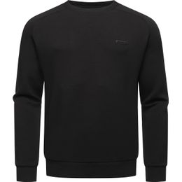 Ragwear Herren Sweater "Xaavi", schwarz, Gr. S, Sweatware, Material: 47% Modal, 47% Polyester, 6% Elasthan, Sweatshirts, Modisches Herren Sweatshirt