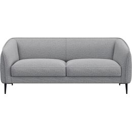 2,5-Sitzer FLEXLUX, B:188cm H:74cm T:89cm, grau, 100% Polyester, Sofas, "Belle Designsofa, Couch, bequem durch Kaltschaum im Sitz", Skandinavisches