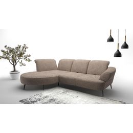 Sit & More Ecksofa SIT & MORE, B:313cm H:91cm T:208cm, braun, 100% Polyester, Wohnzimmer, Sofas, "Dance, L-Form, inkl. Sitztiefenverstellung", inkl. Click&Seat,