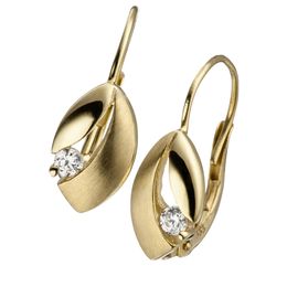 Jobo Damen Paar Ohrh&auml;nger "Ohrringe mit Zirkonia", Gelbgold 333, gold, Gelbgold 333, Ohrringe, 333 Gold