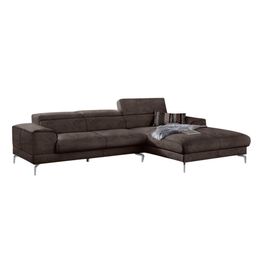 Ecksofa W.Schillig, B:303cm H:70cm T:193cm, braun, Stoff S37 (100% Polyester): Luxus-Microfaser in Lederoptik, Wohnzimmer, Sofas, "piedroo,