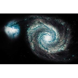 papermoon Fototapete "WELTRAUM-GALAXIE PLANET UNIVERSUM SOLAR HIMMEL WELTALL", B/L: 2,5m x 1,86m, Bahnen: 5 Stk., bunt, Schlafzimmer, Tapeten