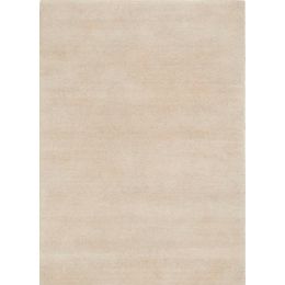 Teppich, B:70cm H:9mm L:140cm, beige, OCI DIE TEPPICHMARKE, Wolle, Wohnzimmer, Teppiche, "Avantgard Uni", handgekn&uuml;pft, Wohnzimmer