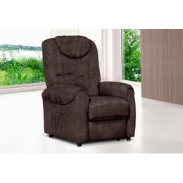 Sit & More TV-Sessel SIT & MORE, B:75cm H:110cm T:92cm, braun, Kunstleder SOFTLUX;Luxus-Microfaser ALTARA NUBUCK (100% Polyester);Luxus-Microfaser ALTARA NUBUCK