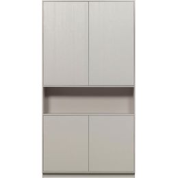 Buffet Woood, B:110cm H:210cm T:40cm, wei&szlig;, FSC-zertifizierter Holzwerkstoff, K&uuml;che, Schr&auml;nke, "Finca", mit Push-to-Open-System, H&ouml;he 210 cm x Breite
