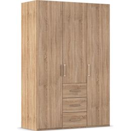 Dreht&uuml;renschrank Rauch, B:151cm H:223cm T:60cm, braun, Holzwerkstoff, Schr&auml;nke, "Kleiderschrank Schrank Garderobe Schlafzimmerschrank EVELYN", in