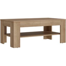 Couchtisch FORTE, B:110cm H:45,5cm T:60cm, braun, Wohnzimmer, Tische, "Attention", Couchtisch, Ablageboden, Holzoptik