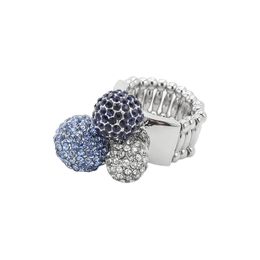 Damen Fingerring "Space", Messing, blau, Collezione Alessandro, Messing, Fingerringe