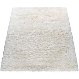 Hochflor-Teppich Paco Home, B:60cm H:60mm L:100cm, beige, Polyester, Teppiche, "Akumal 930", Shaggy, besonders weich durch Softgarn, Uni-Farben