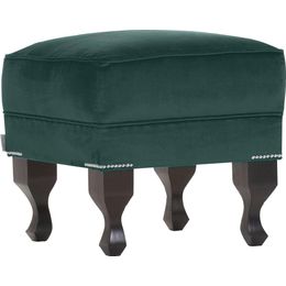 Hocker GUTMANN FACTORY, B:55cm H:46cm T:55cm, gr&uuml;n, 100% Polyester, Wohnzimmer, Hocker, "New Barock"