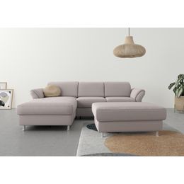 Sit & More Ecksofa SIT & MORE, B:250cm H:78cm T:185cm, beige, Webstoff (100% Polyester);Struktur weich (90% Polyester, 10% Polyamid);Luxus-Microfaser Euphoria