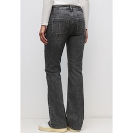 Street One Damen Slim-fit-Jeansschwarz washed, Gr. 36, unifarben, Jeans, 72% Baumwolle, 27% Polyester, 1% Elasthan, Jeans, High Waist