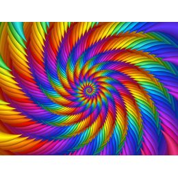 papermoon Fototapete "Psychedelische Regenbogensple", B/L: 4,5m x 2,8m, Bahnen: 9 Stk., bunt, Schlafzimmer, Tapeten