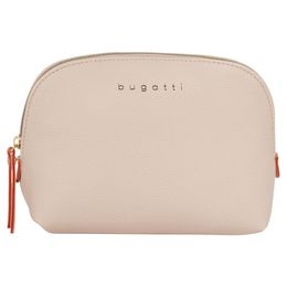 Bugatti Damen Kosmetiktasche "ELLA", beige, leicht gl&auml;nzend, unifarben, Kunstfaser, Taschen