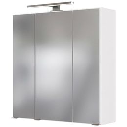 Spiegelschrank Welltime, B:60cm H:64cm T:20cm, wei&szlig;, Badezimmer, Schr&auml;nke, "Matera", Breite 60 cm, mit 6 verstellbaren Glasb&ouml;den