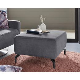 Sit & More Hocker SIT & MORE, B:72cm H:46cm T:72cm, grau, Wohnzimmer, Hocker, "Gizeh", Fu&szlig;h&ouml;he 15 cm, wahlweise in 2 unterschiedlichen Fu&szlig;farben