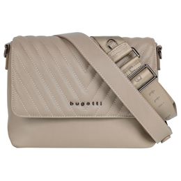 Bugatti Damen Umh&auml;ngetasche "SIRA", beige, Kunstfaser, Strukturmuster, Taschen