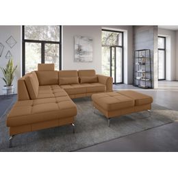 Sit & More Ecksofa SIT & MORE, B:258cm H:87cm T:226cm, braun, Wohnzimmer, Sofas, "Bendigo L-Form", inklusive Sitztiefenverstellung, Bodenfreiheit 15 cm, in 2