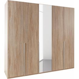 Kleiderschrank wimex, B:225cm H:208cm T:58cm, braun, Schlafzimmer, Schr&auml;nke, "New York", INKLUSIVE Schubladeneinsatz und Einlegeb&ouml;den