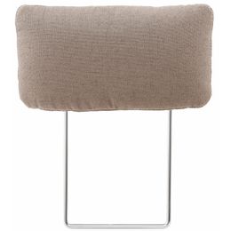 Kopfst&uuml;tze Home Affaire, B:50cm H:25cm T:11cm, beige, Luxus-Microfaser (100% Polyester), Luxus-Microfaser in Lederoptik (100% Polyester), Struktur