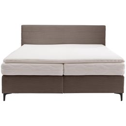 Boxspringbett Alina, B:172cm L:212cm, braun, Cord GCT (92% Polyeste, 8% Nylon), Jugendzimmer, Komplettbetten, "Pico", inkl. Matratzen und Topper