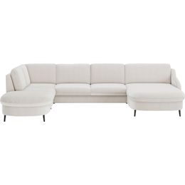 Sit & More Wohnlandschaft SIT & MORE, B:356cm H:90cm T:239cm, wei&szlig;, 100% Polyester, Sofas, "Soul U-Form", wahlweise mit Bettfunktion und Bettkasten oder