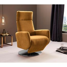 Sit & More TV-Sessel SIT & MORE, B:71cm H:110cm T:82cm, gelb, Struktur impr&auml;gniert (100% Polyester);Luxus-Microfaser ALTARA NUBUCK (100% Polyester);Struktur