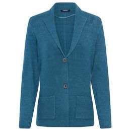 Olsen Cardigan in Blazer-Optik, mit aufgesetzten Taschen Damen Gr&ouml;&szlig;e 42 blau