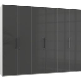 Kleiderschrank wimex, B:300cm H:236cm T:58cm, wei&szlig;, Schlafzimmer, Schr&auml;nke, "Level by fresh to go", T&uuml;ren vollfl&auml;chig mit farbigem Glas