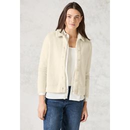 Cecil Damen Cardigan, beige, Gr. XL, unifarben, Stoff, 65% Polyamid, 23% Polyester, 12% Viskose, Strickjacken, aus softem Materialmix