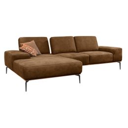 Ecksofa W.Schillig, B:279cm H:88cm T:178cm, braun, Longlife Xtra-Leder Z73: Naturwalkleder der Luxusklasse aus den erlesensten Rohh&auml;uten. Hautst&auml;rke
