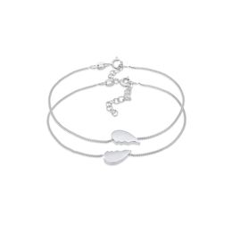 Elli Damen Armband Set "Herz geteilt Friends Love 2er Set 925 Silber", 16cm, ohne Stein, Silber 925 (Sterlingsilber), silber, Silber 925