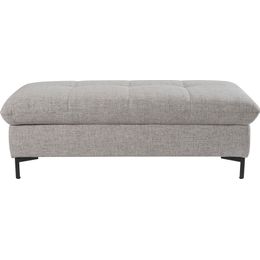 Polsterhocker Alina, B:134cm H:46cm T:68cm, grau, Struktur TTA (100% Polyester), Hocker, "Melina"