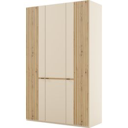 Dreht&uuml;renschrank Musterring, B:148,4cm H:236cm T:58cm, beige, Hartfaserplatte, Holzwerkstoff, Schr&auml;nke, "Isabelle", Lamellen in Eiche, Griffe in