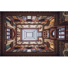 papermoon Fototapete "Photo-Art MASSIMO CUOMO, GALLERIA SCIARRA, ROM", B/L: 4,5m x 2,8m, Bahnen: 9 Stk., bunt, Schlafzimmer, Tapeten
