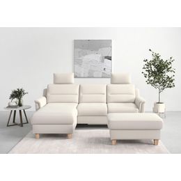 Sit & More Ecksofa SIT & MORE, B:234cm H:90cm T:168cm, beige, Wohnzimmer, Sofas, "Far&ouml; L-Form", inklusive Federkern, wahlweise mit Bettfunktion und Bettkasten