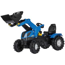 Rolly Toys Kinder Tretfahrzeug "New Holland", blau, Kunststoff, B:53cm H:81cm T:142cm, Tretfahrzeuge, Kindertraktor mit Lader