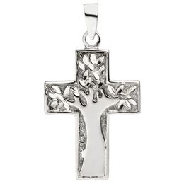 Jobo Damen Kreuzanh&auml;nger "Anh&auml;nger Kreuz mit Baum", Silber 925 (Sterlingsilber), silber, Silber 925 (Sterlingsilber), Schmuckanh&auml;nger, 925 Silber