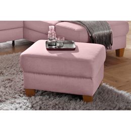 Hocker Home Affaire, B:79cm H:46cm T:66cm, rosa, Struktur fein ( 100% Polyester);Luxus-Microfaser (100% Polyester);Struktur ( 100% Polyester),