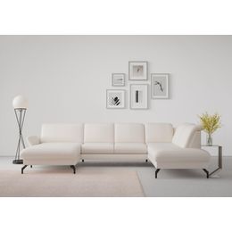 Sit & More Wohnlandschaft SIT & MORE, B:338cm H:84cm T:207cm, beige, Sofas, "Fashion U-Form", wahlweise mit Kopfteilverstellung, Vorziehsitz, motorisch,