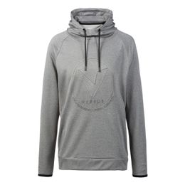 Virtus Herren Kapuzensweatshirt "Noah", grau, Gr. S, meliert, 100% Polyester, Sweatshirts, mit Markenlogo auf der Front