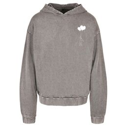 Merchcode Herren Kapuzenpullover "Merchcode Love In The Air Acid Washed Oversize Hoody"asphalt, Gr. M, mehrfarbig, 100% Baumwolle, Pullover