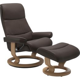 Fu&szlig;hocker stressless, B:57cm H:40cm T:47cm, braun, Leder BATICK: BATICK ist ein leicht korrigiertes, durchgef&auml;rbtes und genarbtes M&ouml;belleder, bei dem