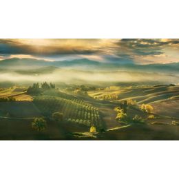 papermoon Fototapete "Photo-Art KRZYSZTOF BROWKO, HERBST", B/L: 3,5m x 2,6m, Bahnen: 7 Stk., bunt, Schlafzimmer, Tapeten