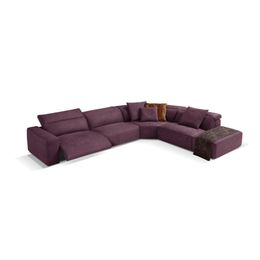 Ecksofa Egoitaliano, B:378cm H:95cm T:282cm, lila, Wohnzimmer, Sofas, "Beverly, extravangantes Designsofa mit erstklassigem Sitzkomfort", wahlweise