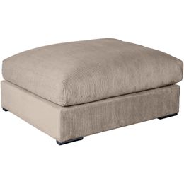 Polsterhocker Home Affaire, B:125cm H:52cm T:101cmtaupe, 100% Polyester, Hocker, "Finca XL, Breite 125 cm", Mega-Hocker, in Cord oder
