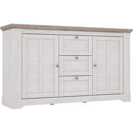 Kombikommode FORTE, B:160cm H:92,5cm T:44,3cm, braun, FSC-zertifizierter Holzwerkstoff, Schlafzimmer, Sideboards, "Iloppa", im Landhausstil