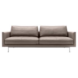 4-Sitzer, B:240cm H:91cm T:106cm, grau, CREATION BY ROLF BENZ, Sofas, "CR.414, Designsofa, Loungesofa", Wahlweise aus Leder oder Chenille
