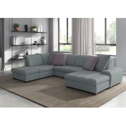 Sit & More Wohnlandschaft SIT & MORE, B:329cm H:82cm T:224cm, blau, Luxus-Microfaser ALTARA NUBUCK (100% Polyester);Soft clean (98% Polyester, 2%