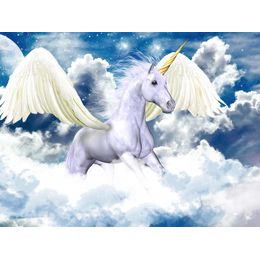papermoon Fototapete "Pegasus Einhorn", B/L: 3m x 2,23m, Bahnen: 6 Stk., bunt, Schlafzimmer, Tapeten